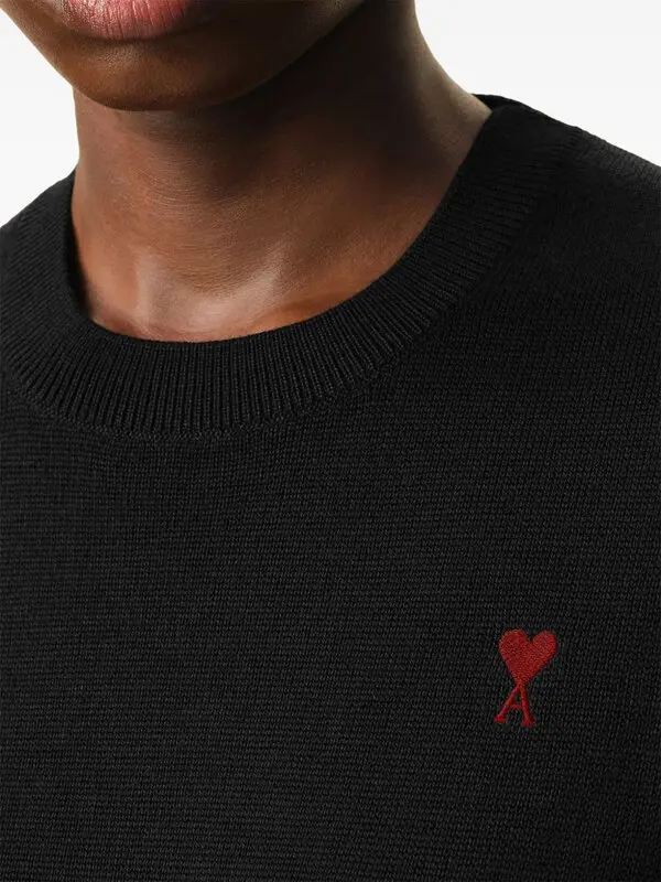 AMI Paris De Coeur Wool Crewneck Sweater