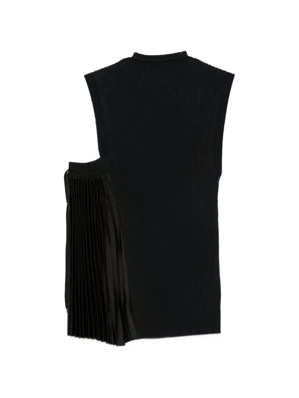 Emporio Armani Pleated Tank Top - Black
