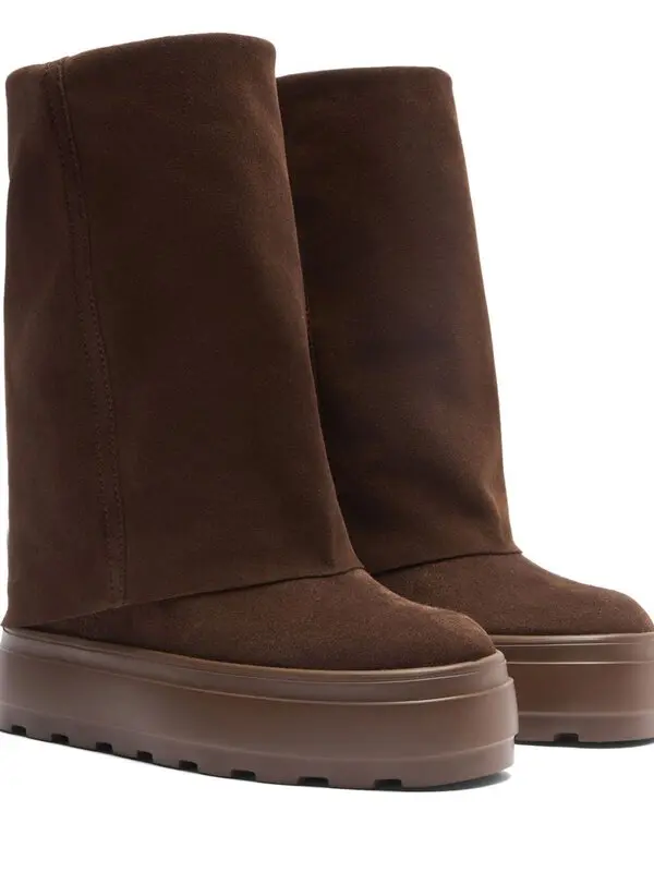 Casadei Double Face Leather Boots - Brown