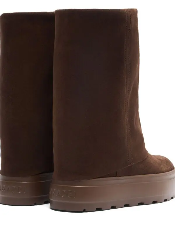 Casadei Double Face Leather Boots - Brown