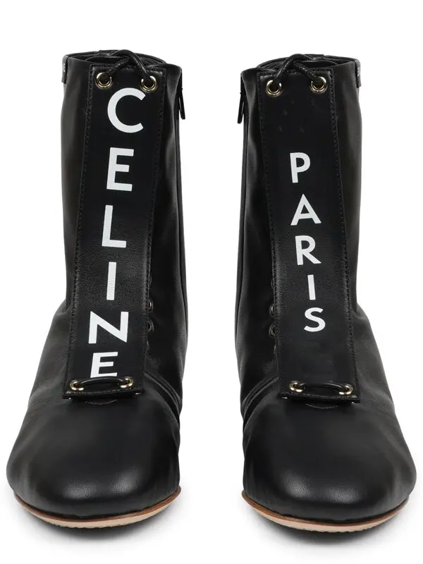 Celine Stivale In Pelle Con Logo