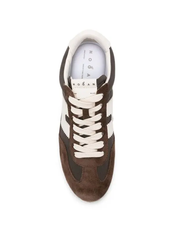 Hogan H727 Leather Sneakers - Brown