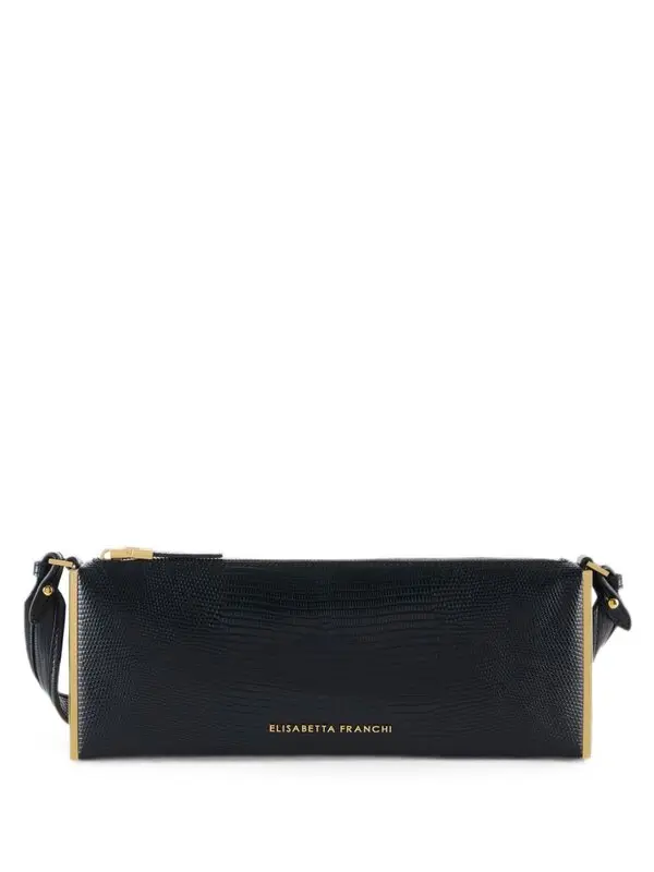 Elisabetta Franchi Faux Leather Shoulder Bag - Black