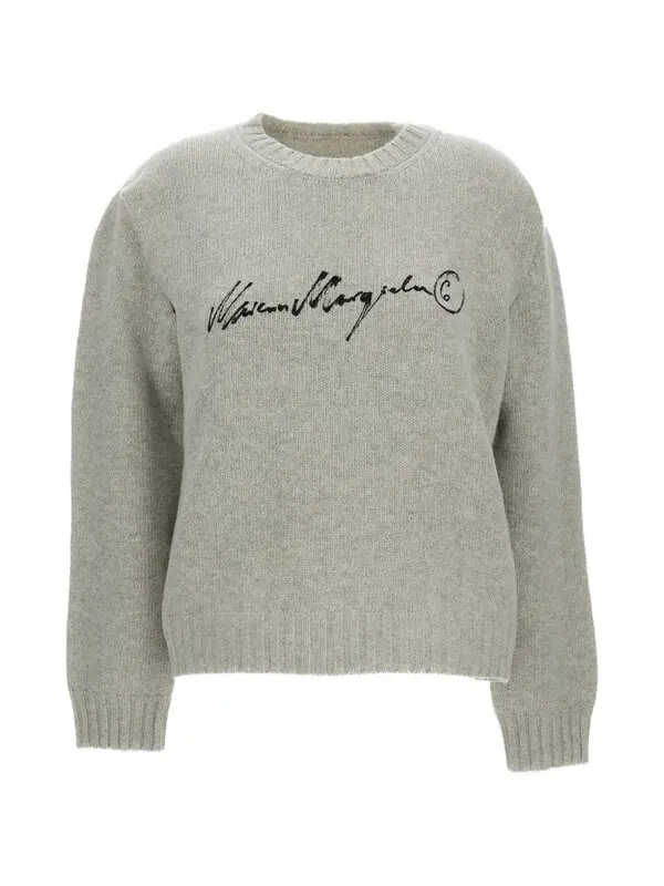 MAISON MARGIELA Wool Crewneck Sweater - Grey