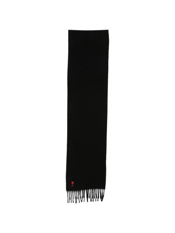 AMI Paris De Coeur Wool Scarf