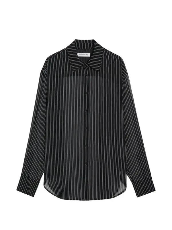 THE FRANKIE SHOP Peri Striped Shirt - Black