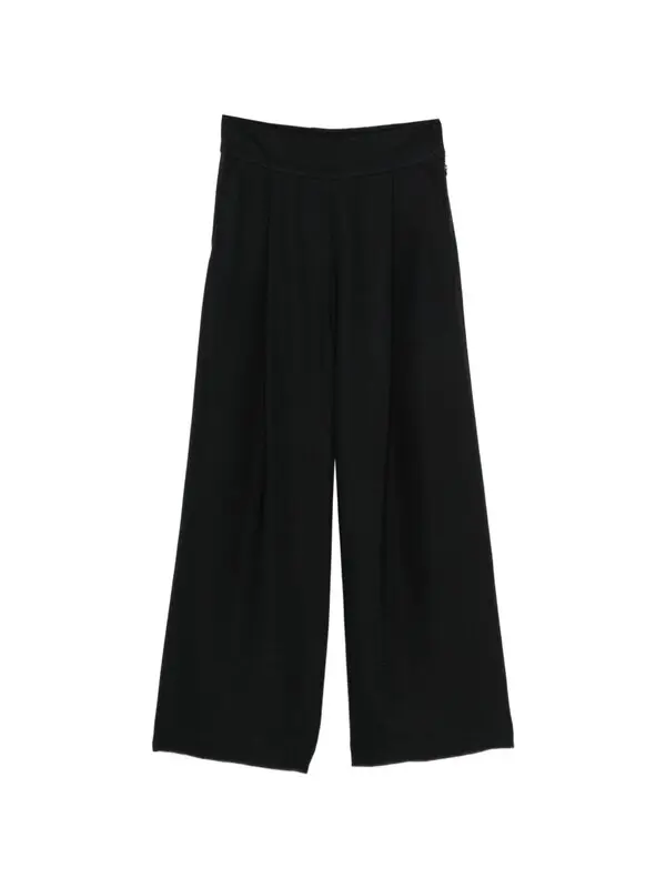 Emporio Armani Wool Blend Trousers - Black