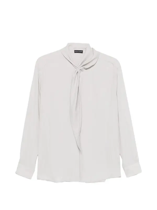 Emporio Armani Silk Blend Blouse - Grey
