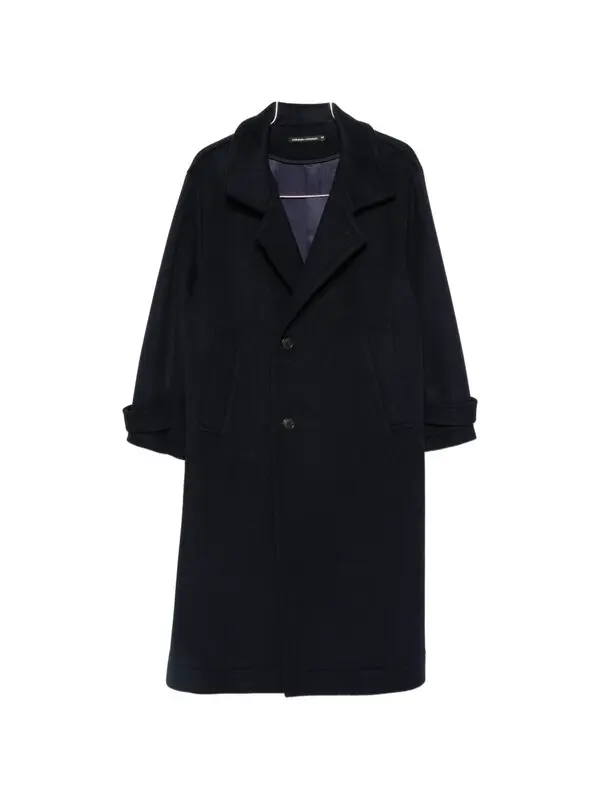 NICHOLSON & NICHOLSON Wool Coat - Navy