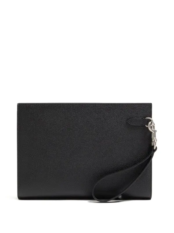 Valentino Garavani V Logo Signature Leather Pouch