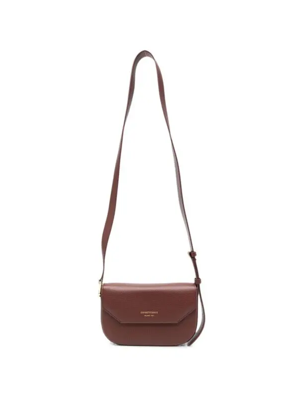 Emporio Armani Leather Corssbody Bag - Brown