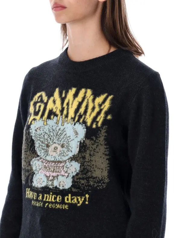 GANNI Sweaters - Phantom Black