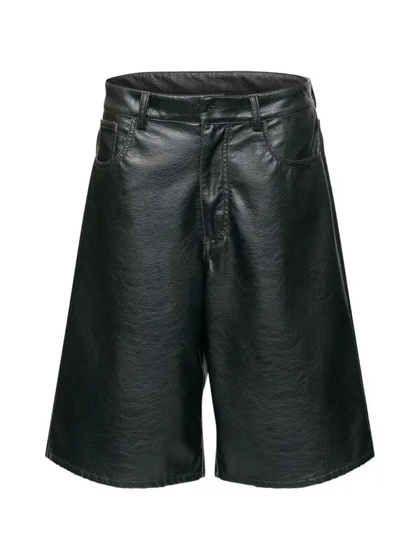 MAISON MARGIELA Faux Leather Bermuda Shorts