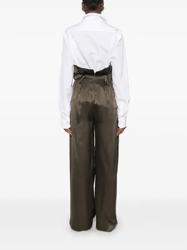 Khaite Kira Silk Trousers - Green