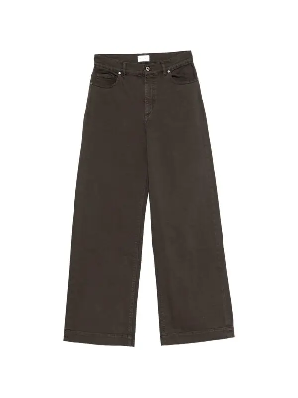 PAROSH Wide Leg Denim Jeans