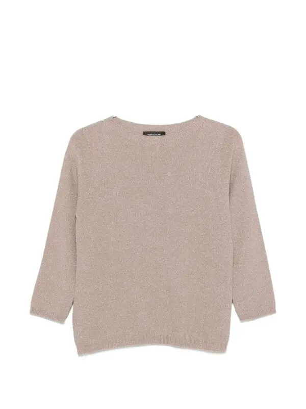 Fabiana Filippi Wool Blend Crewneck Sweater - Brown