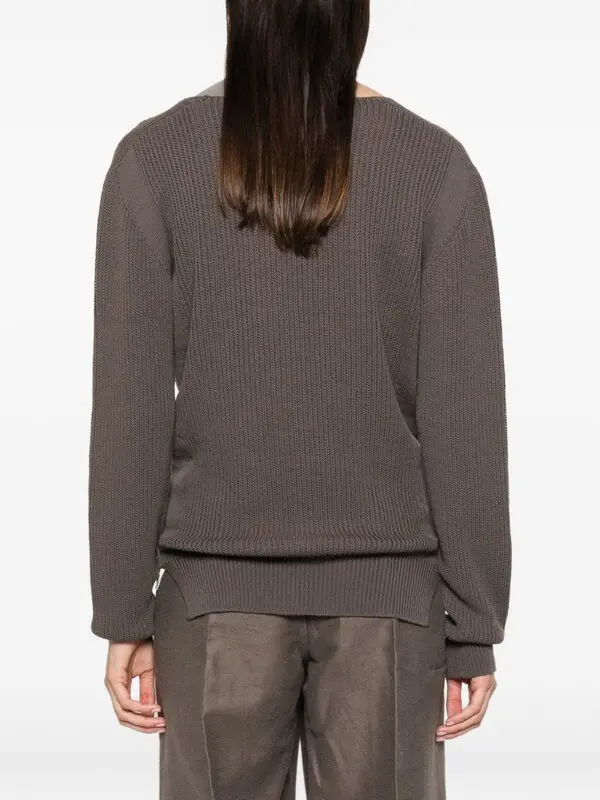 Rick Owens Wool V Necked Sweater - Grey