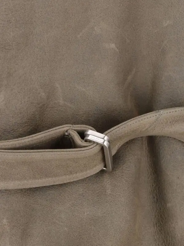 Rick Owens L Eather Jacket - Grey