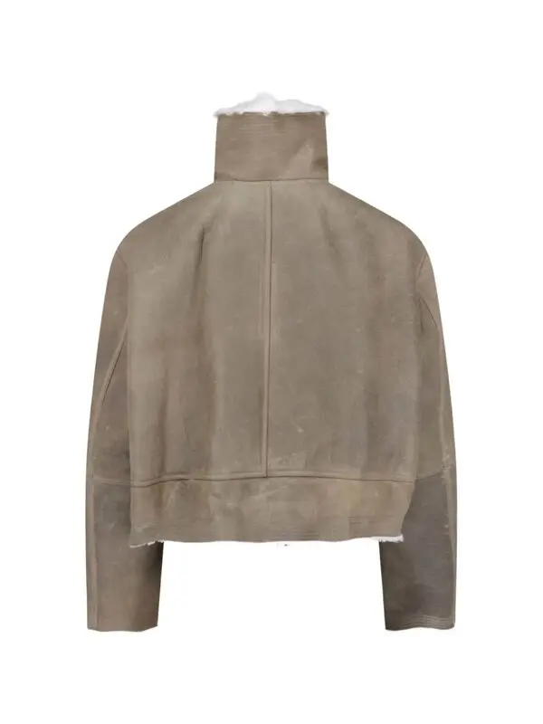 Rick Owens L Eather Jacket - Grey