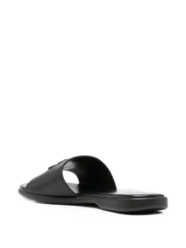 Gucci Double G Leather Flat Sandals