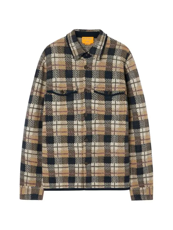 Guest In Residence Cashmere Checked Shirt - Camel