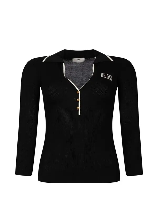 Elisabetta Franchi Wool Polo Shirt