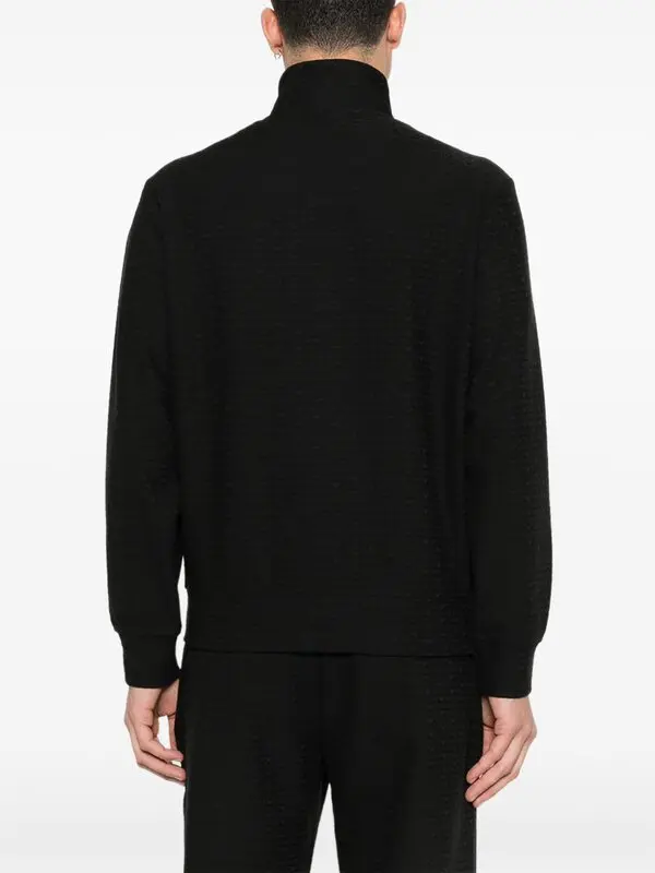 Emporio Armani Allover Logo Zipped Sweatshirt