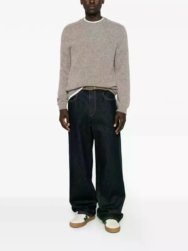 SCAGLIONE Marl-knit Crew-neck Sweater