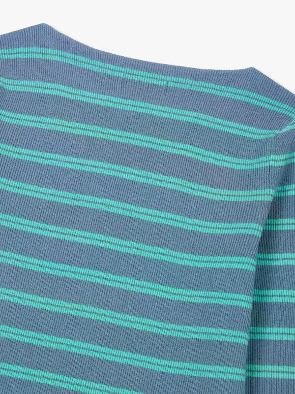 STUDIO TOMBOY Striped Ribbed Long-sleeve T-shirt