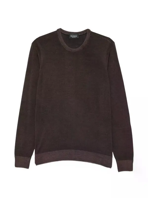AROVESCIO Ribbed-trim Crew-neck Sweater