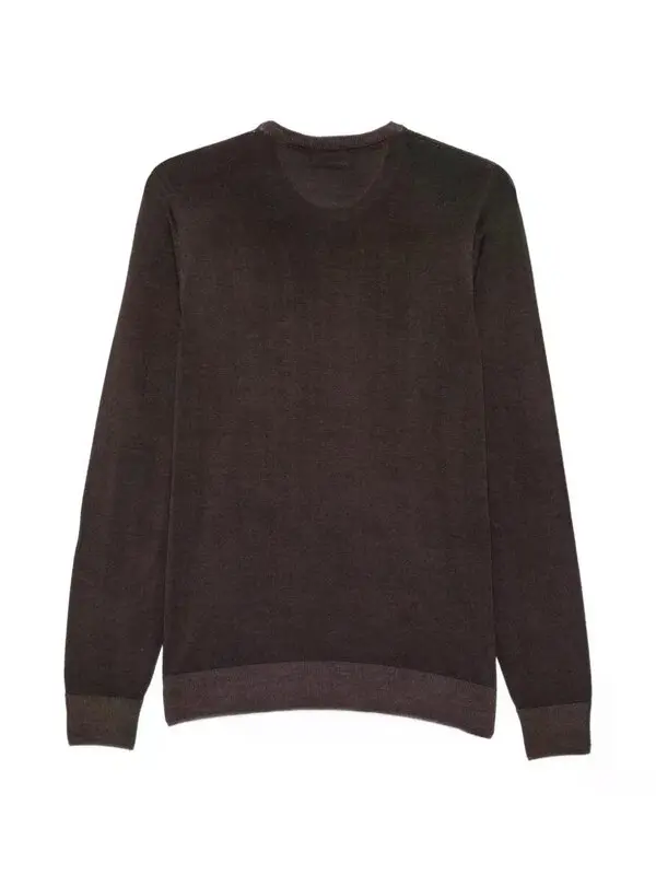 AROVESCIO Ribbed-trim Crew-neck Sweater
