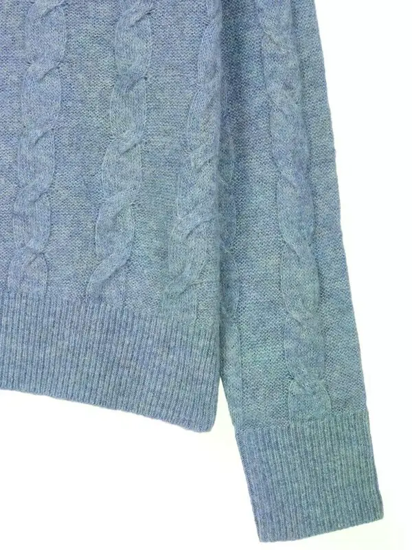 STUDIO TOMBOY Cable-knit Crew-neck Sweater