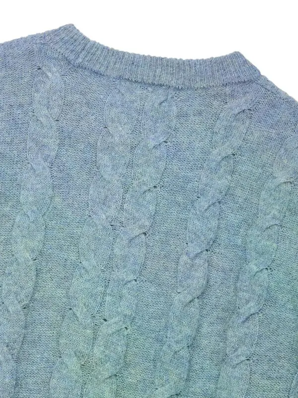 STUDIO TOMBOY Cable-knit Crew-neck Sweater