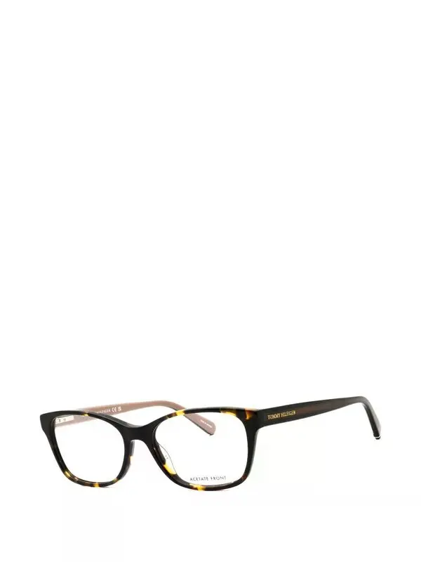 Tommy Hilfiger Tortoiseshell-effect Rectangle-frame Glasses