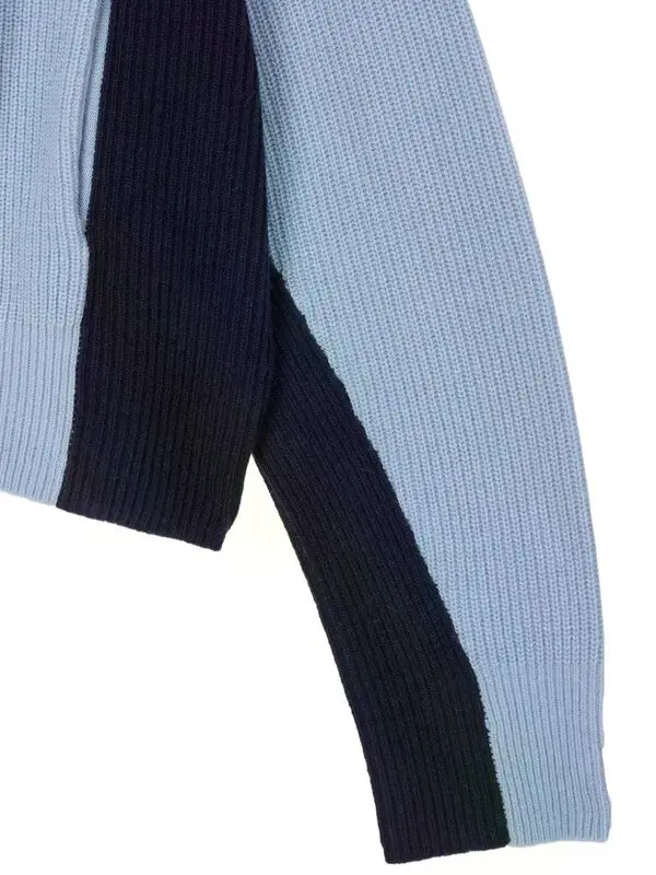 STUDIO TOMBOY Ribbed-knit Panelled Hoodie