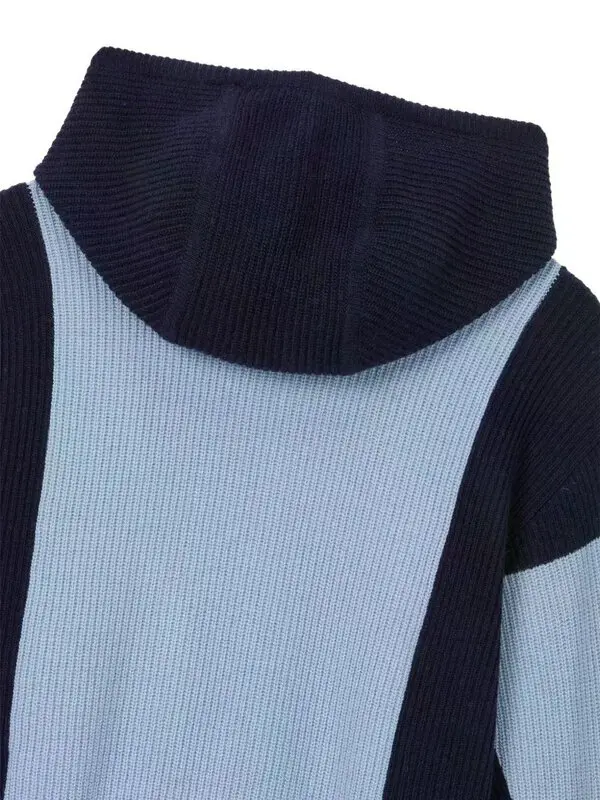 STUDIO TOMBOY Ribbed-knit Panelled Hoodie