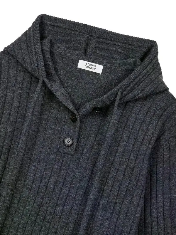 STUDIO TOMBOY Ribbed-knit Hoodie