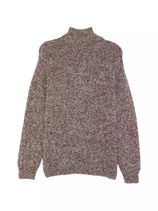 AROVESCIO Marl-knit Button-up Cardigan