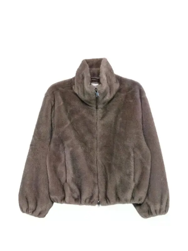 P.a.r.o.s.h Faux-fur Funnel-neck Jacket