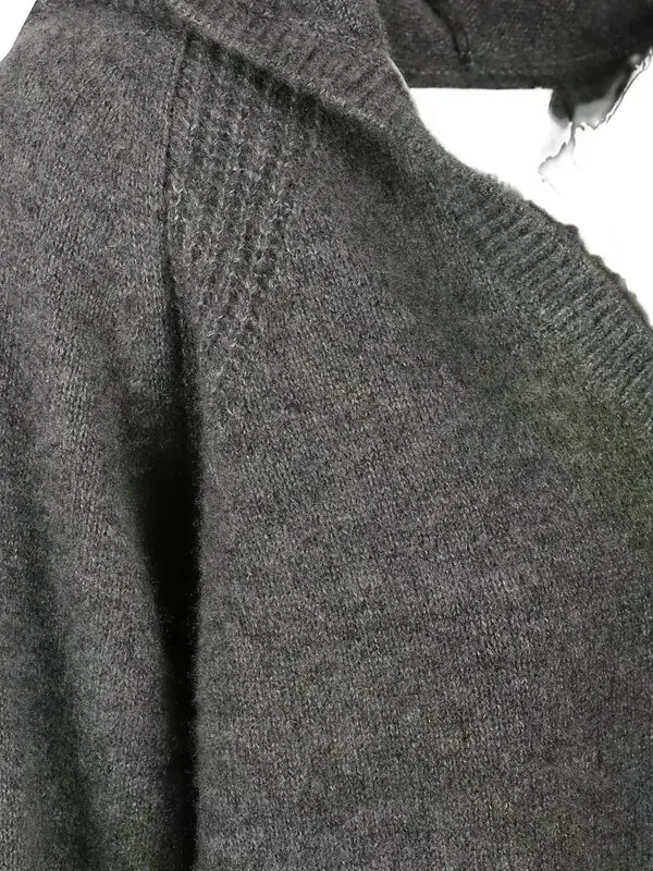 SA SU PHI Raglan-sleeve V-neck Sweater