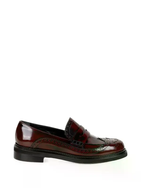 NAPOLEONI Bianca Brogue-detail Leather Loafers
