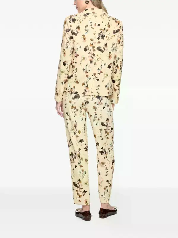 MARCCAIN Floral-print Notched-lapel Blazer
