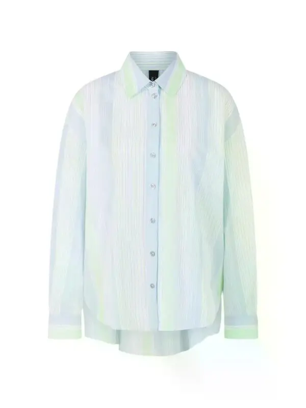 MARCCAIN Vertical-stripe Logo-print Shirt