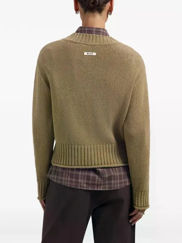 OLAF V-neck Ribbed-trim Sweater