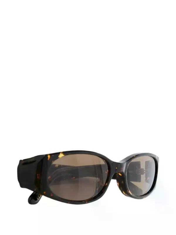Chimi Tortoiseshell-effect Oval-frame Sunglasses