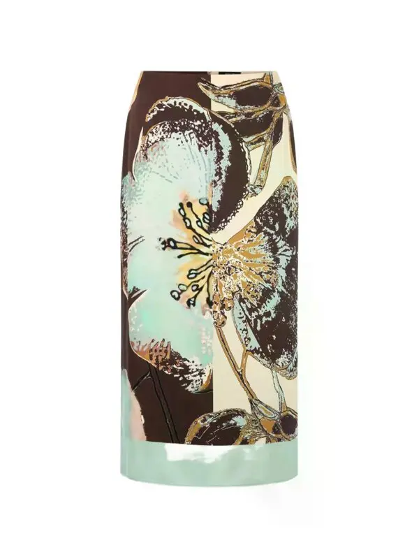 MARCCAIN Floral-print Midi Skirt