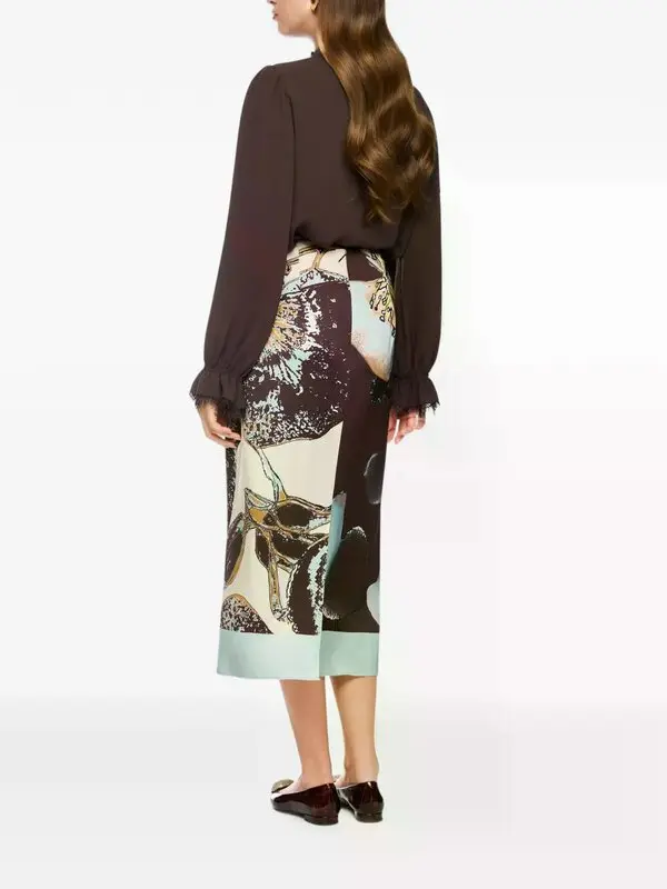 MARCCAIN Floral-print Midi Skirt