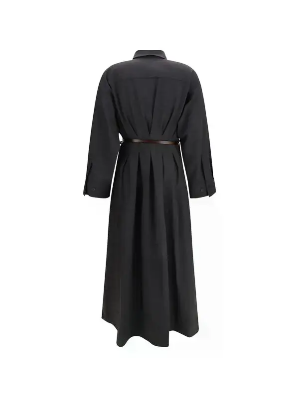 P.a.r.o.s.h Belted Pleated-waist Dress