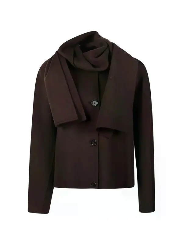 Max Mara Scarf-detail Button-front Jacket