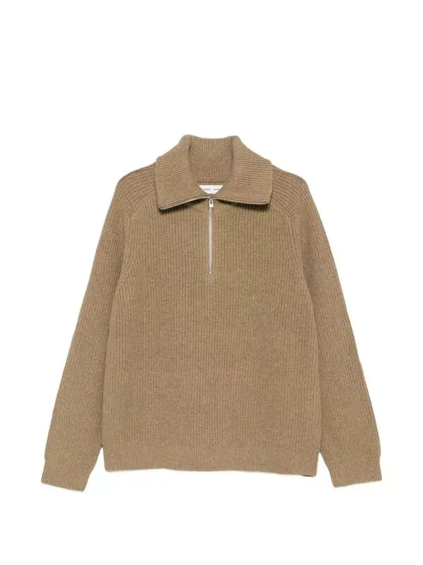 Samsøe Samsøe Sarick Ribbed-knit Quarter-zip Sweater